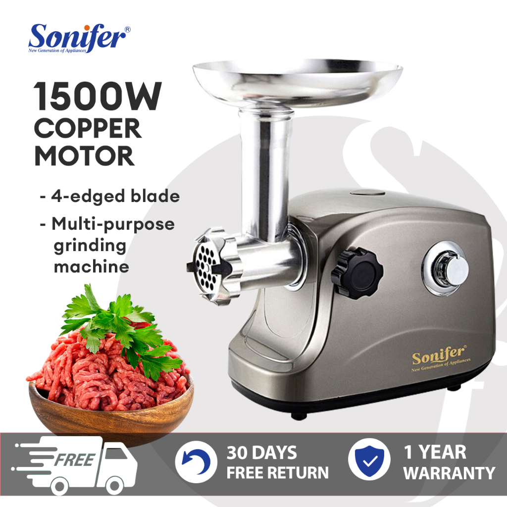 Sonifer Meat Grinder Electric Sausage Stuffer Maker Food Grinder food processor Home Kitchen ...