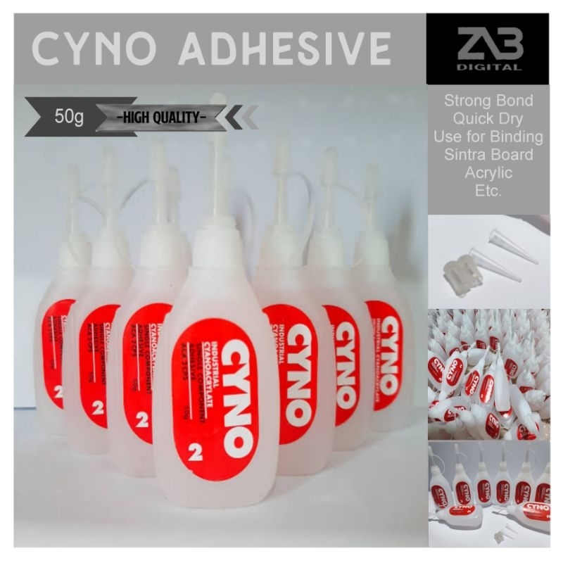CYNO ADHESIVE 50G INDUSTRIAL CYANOACRYLATE WITH FREE FUNNEL AND PIN ...