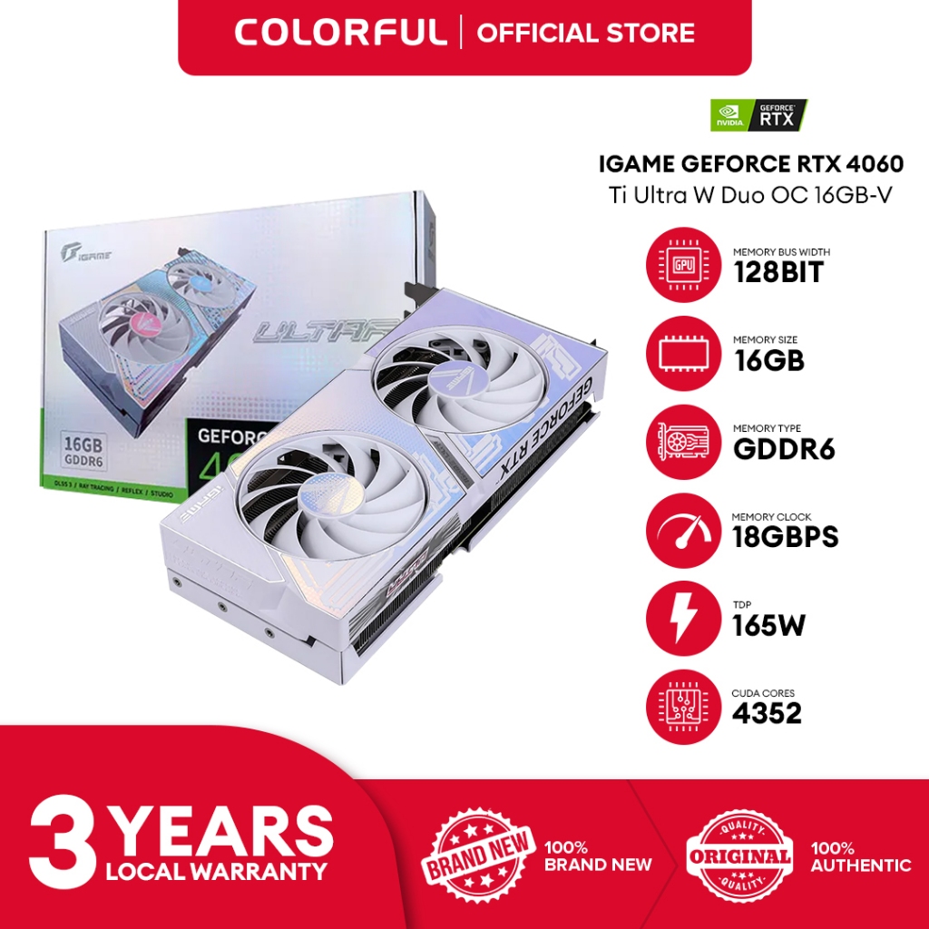 Colorful GeForce RTX 4060 Ti Graphics Cards (8GB & 16GB) | Shopee ...