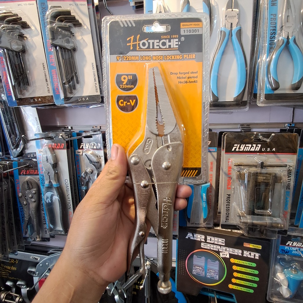 Hoteche Long Nose Locking Pliers 9" Inch | Shopee Philippines