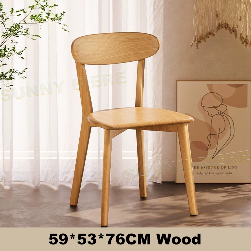 Dining Chair Solid Wood 300KG Loading Bearing Simple Kitchen Cafe ...