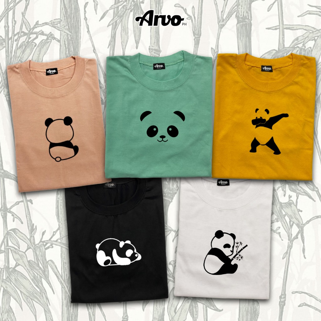 Cute Panda Graphic Tee Shirt | XS to 5XL | ARVO PH Unisex Regular ...