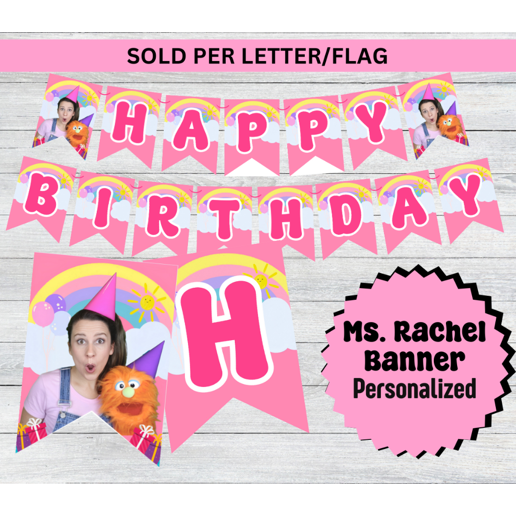 Ms Rachel banner Personalize happy birthday banner ms rachel party ...