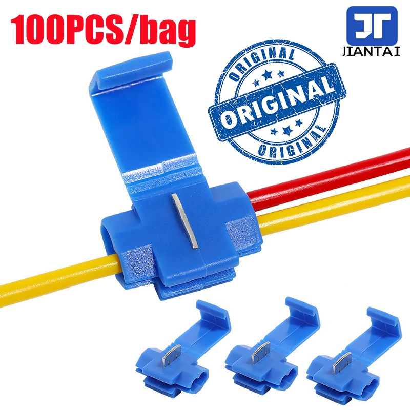100pcs Electrical Quick Splice Lock Wire terminals Crimp Electrical Cable connectors | Shopee ...