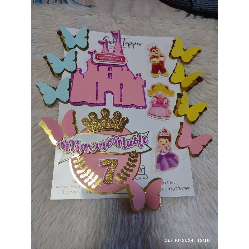 Jollibee Fairyland Theme 3d style cake topper | Shopee Philippines