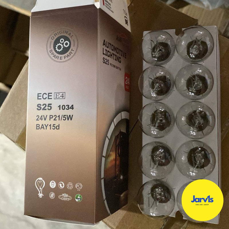 ASAHI 24V P21/ 5W brake light double contact. 10pcs per box | Shopee ...