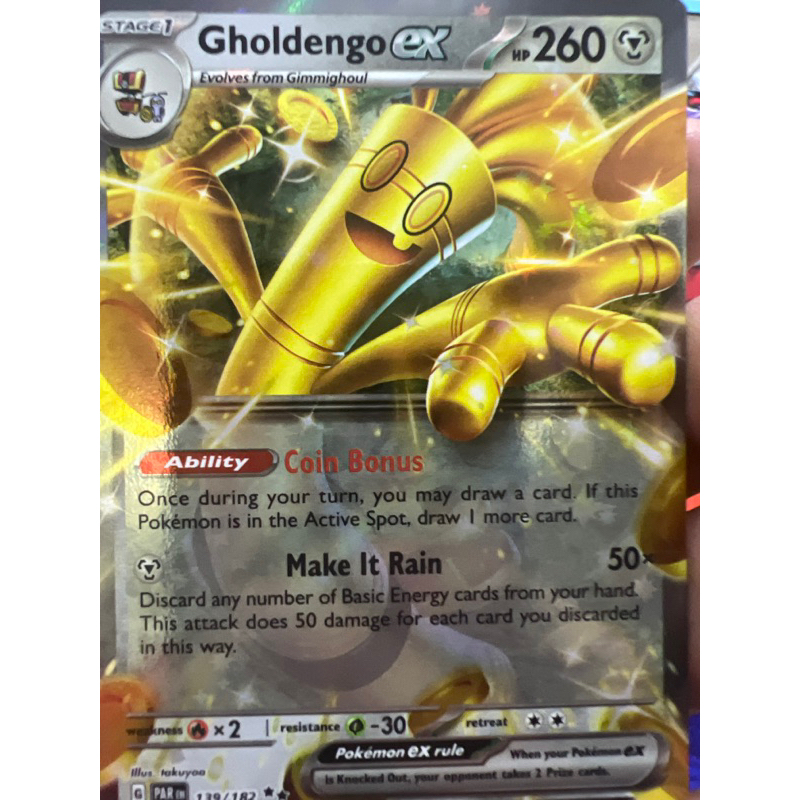 Pokemon TCG Scarlet and Violet Paradox Rift Gholdengo EX 139/182 ...
