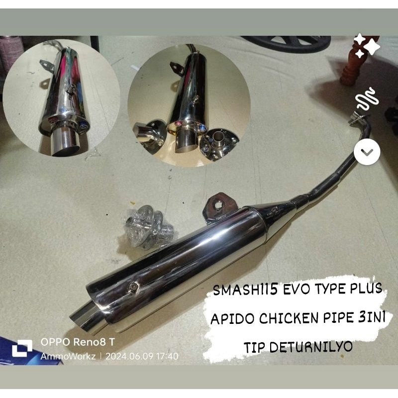 Smash 115/110 EVO type plus APIDO chicken pipe 3in1 tip Deturnilyo ...