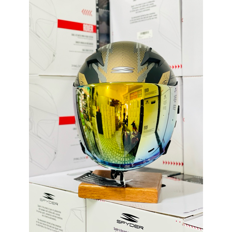 SPYDER FUEL S3 Half-Face Helmet with FREE CLEAR VISOR (STRIDE) | Shopee ...