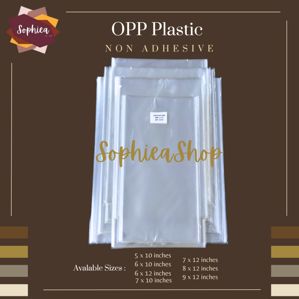 50pcs OPP Plastic Non Adhesive /Large OPP Plastic Non Adhesive | Shopee ...