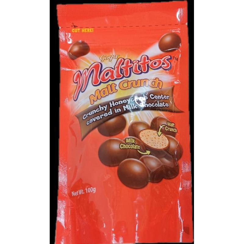 Goya Maltitos Malt Crunch Milk Chocolate 100g | Shopee Philippines