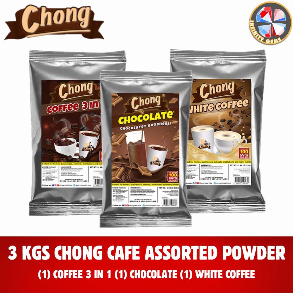 3 KGS CHONG CAFE ASSORTED PREMIXED POWDER (3IN1-CHOCO-WC) | Shopee ...