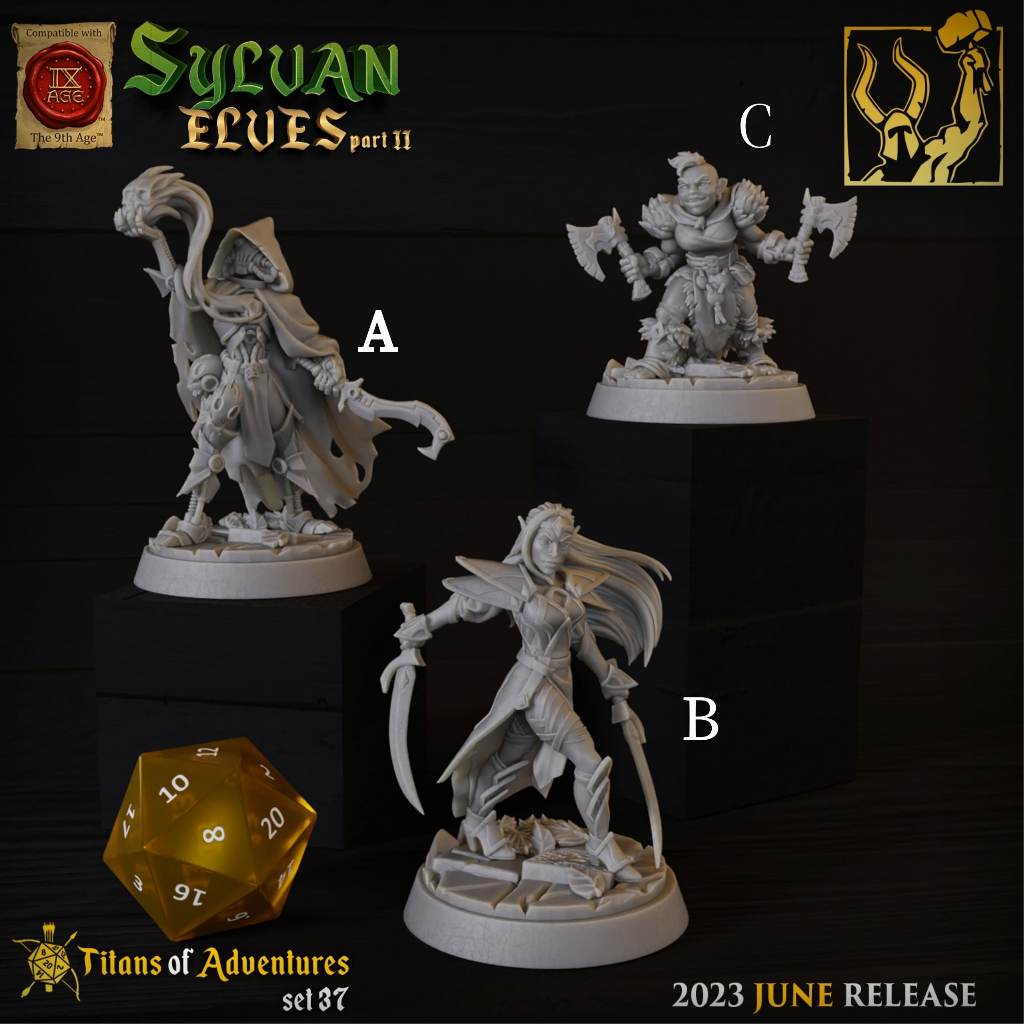 Titans Of Adventure Set 37 - Halfling Elf and TitanForge DND TTRPG ...