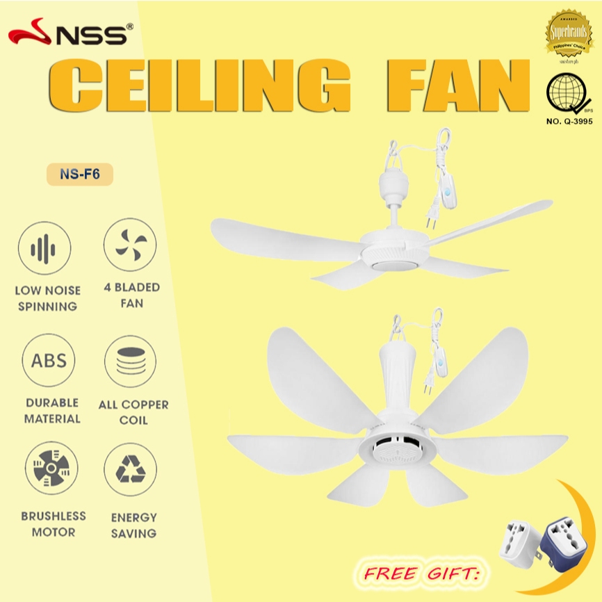NSS Portable Big Size Ceiling Fan Elctric Fan With 4 Leafs 700MM ...