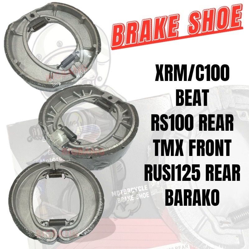 BIGBANG Motorcycle Brake Shoe Xrm / Beat / Barako / Tmx / Rusi 125 ...