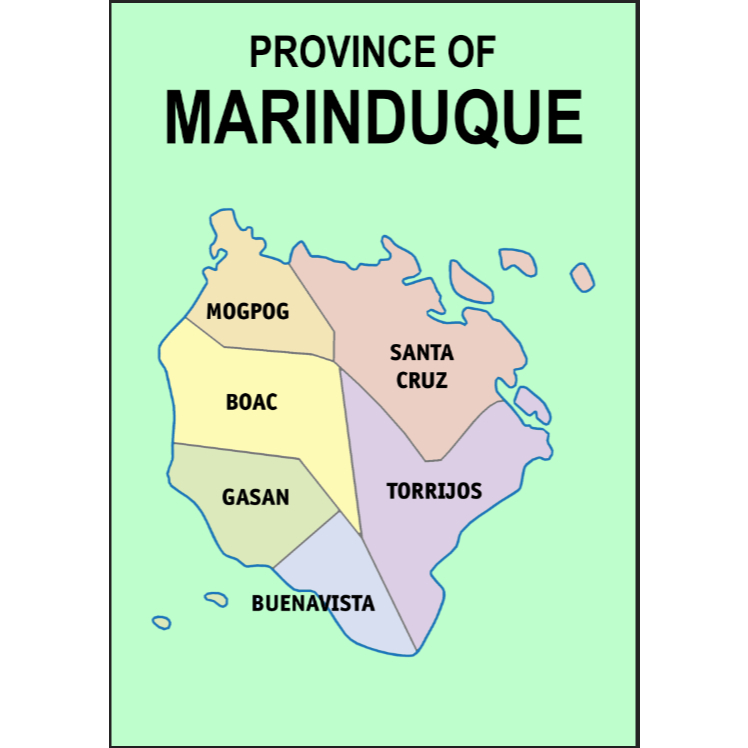 Marinduque Province Map Waterproof A4 Laminated Chart | Shopee Philippines