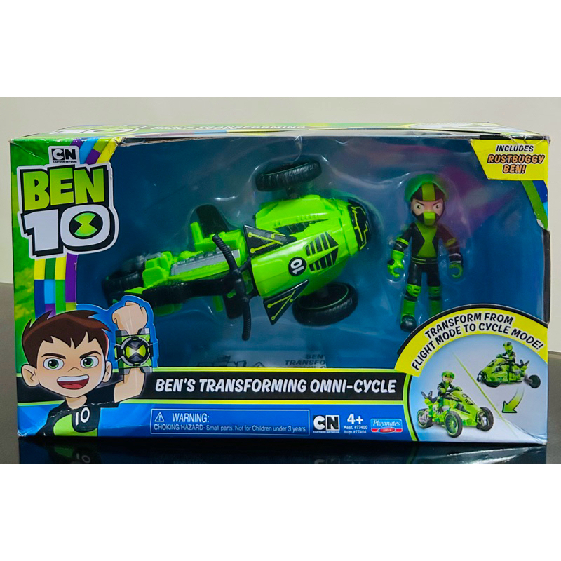 Ben 10 Ben’s Transforming Omni-Cycle/ Diamond Head/ Heatblast Playset ...