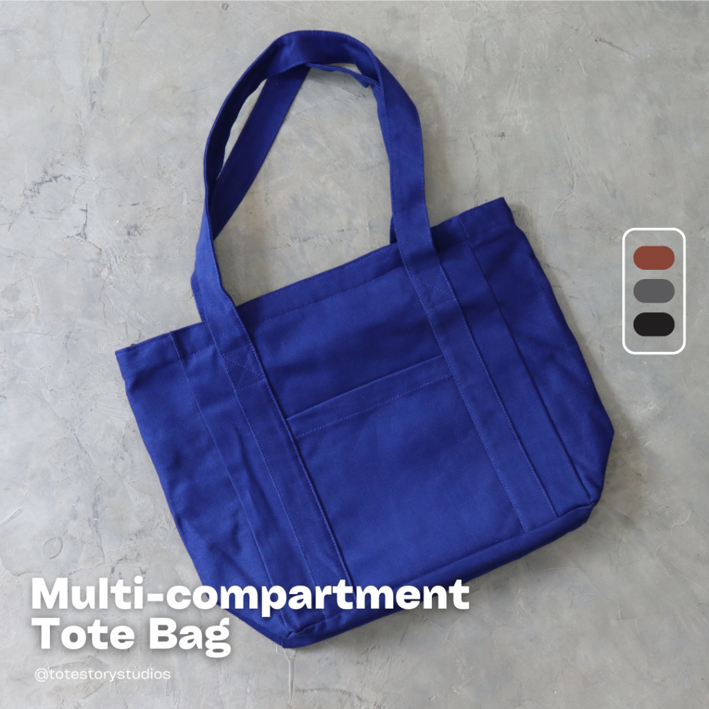 University Tote Bag [Multi-compartment Tote Bag] / Multi-pocket Totebag ...