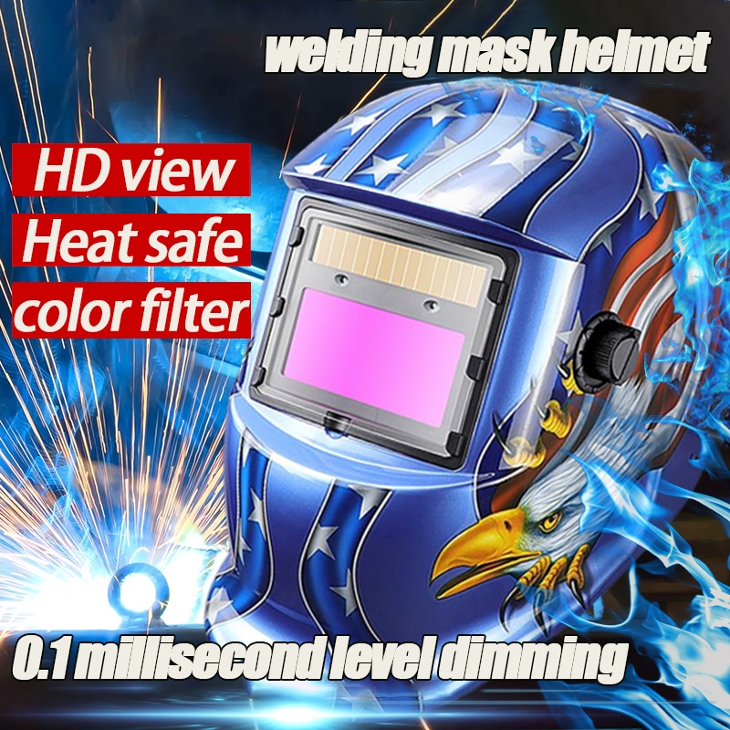 welding auto darkening mask not hurt eyes helmet welding splash proof ...