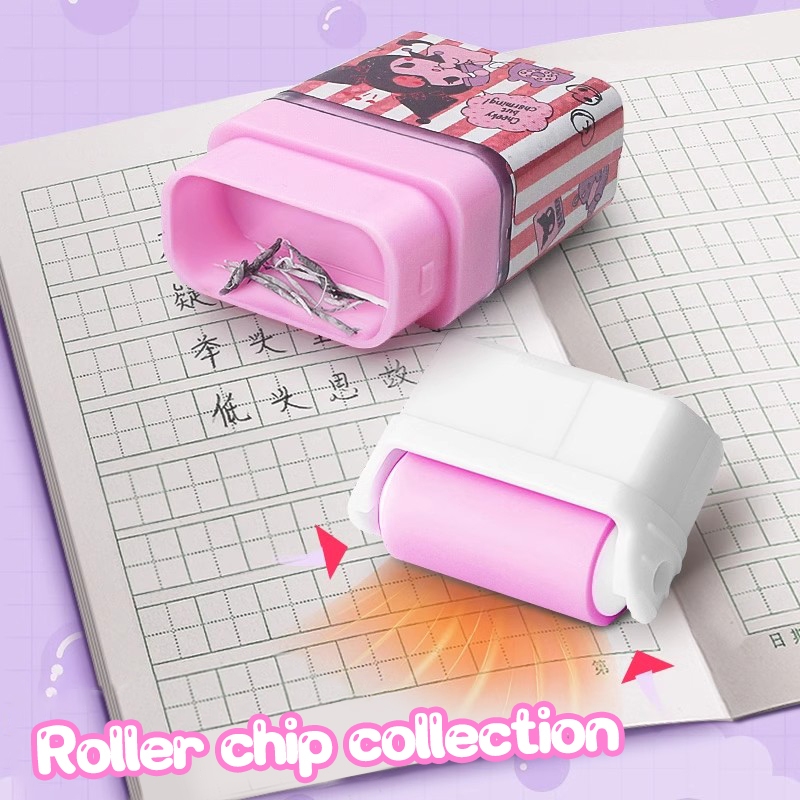 Sanrio Cartoon Cute Kuromi Roller Eraser with Roller Clean Eraser for ...