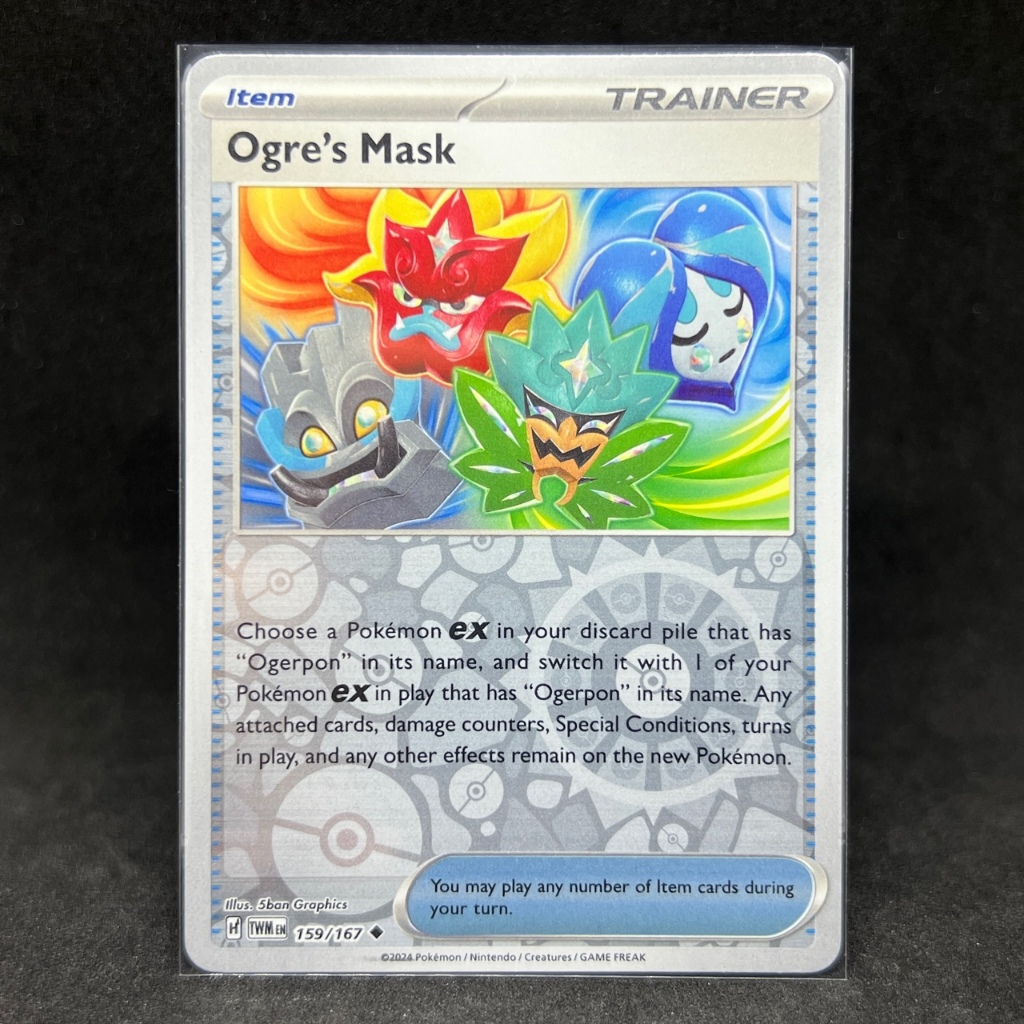 Pokemon TCG Ogre's Mask Reverse Holo 159/167 2024 Scarlet & Violet ...