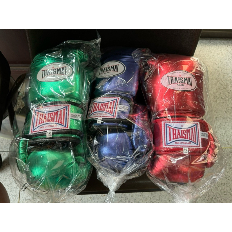 Thaismai Synthetic Leather PU Shiny Metallic Muay Thai Boxing Gloves ...