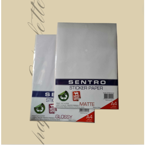 STICKER PAPER A4, MATTE & GLOSSY 10'S PER PACK | Shopee Philippines