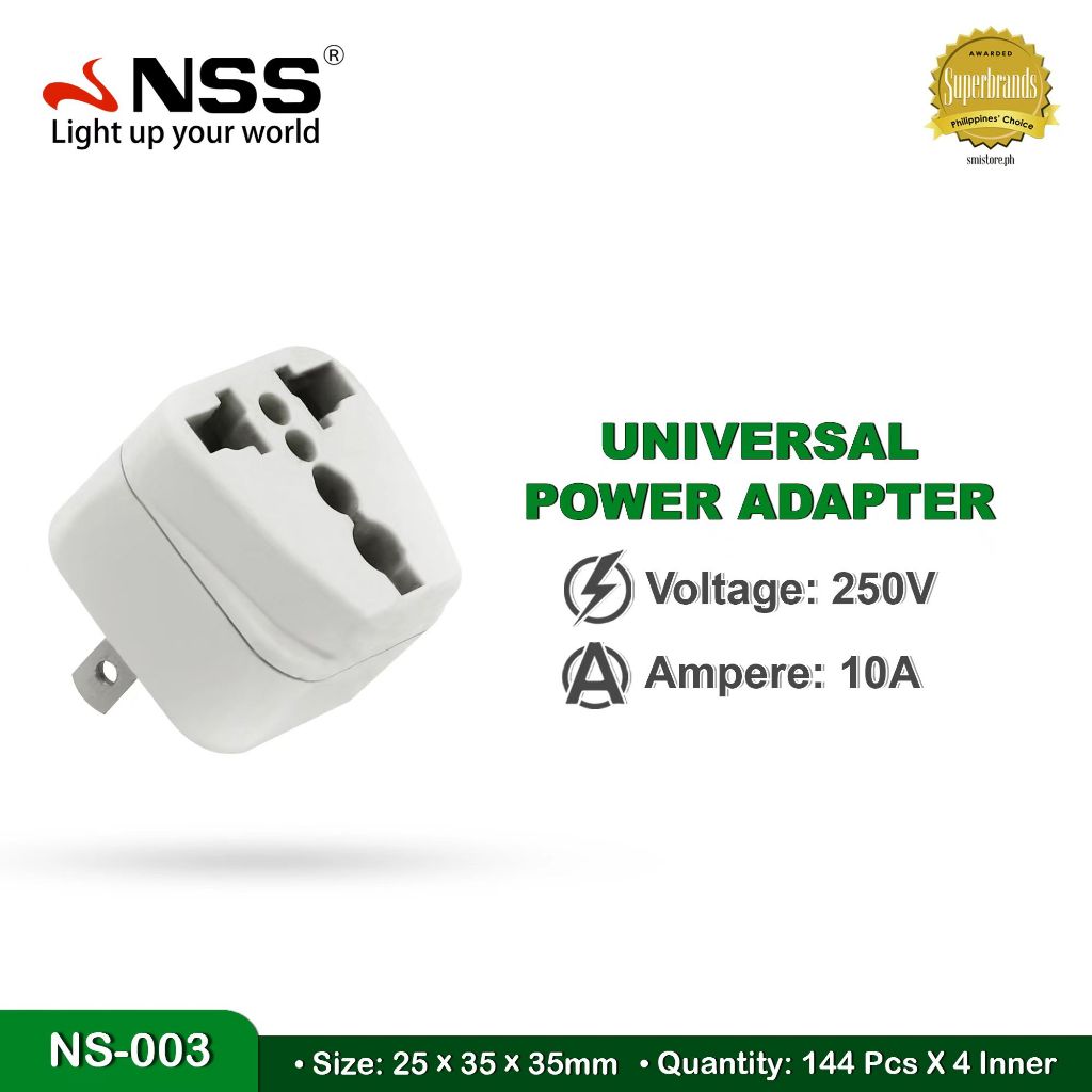 NSS UNIVERSAL ADAPTER WITH ROUND PIN POWER ADAPTER Plug Electrical ...