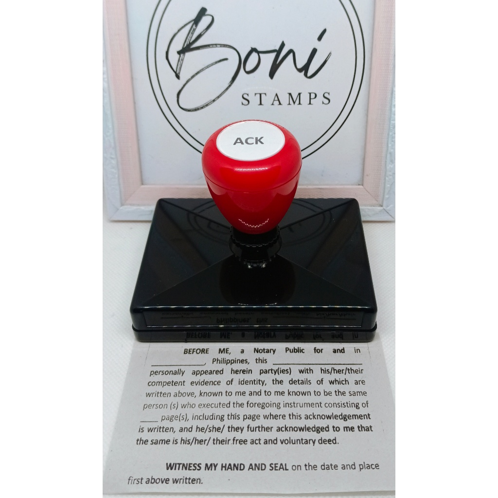 Acknowledgement Stamp Notarial Stamp Notary Stamp | Shopee Philippines