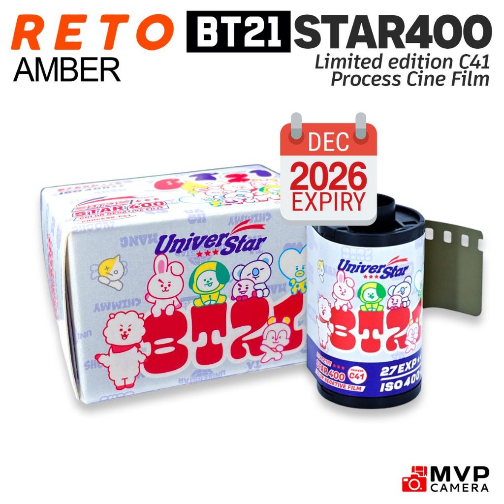 RETO AMBER BT21 STAR400 135 35MM Color Negative Film 27 Exposures C41 ...