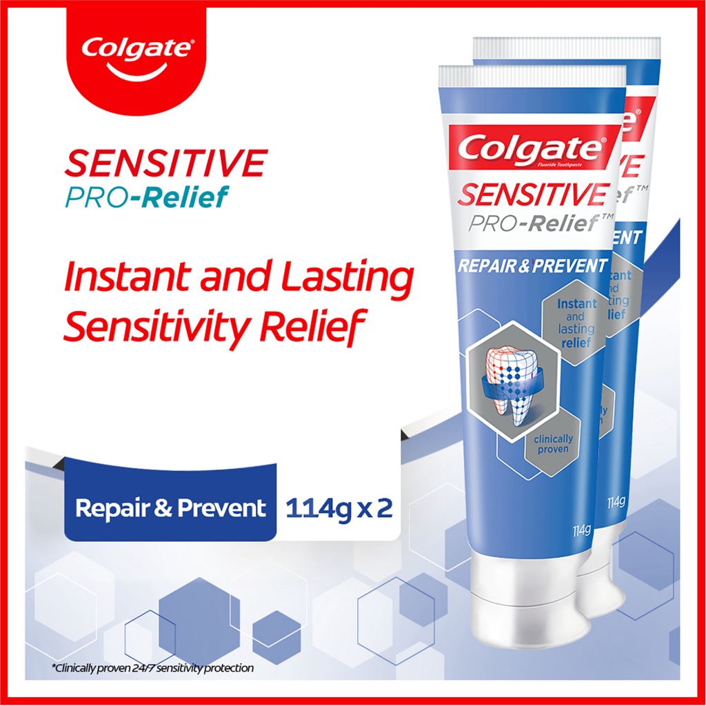 (Twin Pack) Colgate Sensitive Pro-Relief Repair & Prevent Toothpaste ...