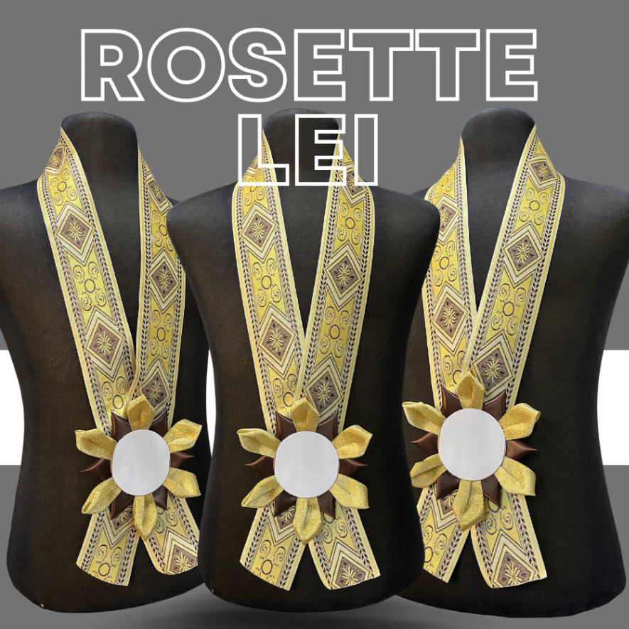 Rosette Lei Garland Gold Edition for VIPs, Guests, or as Welcome Lei | Shopee Philippines