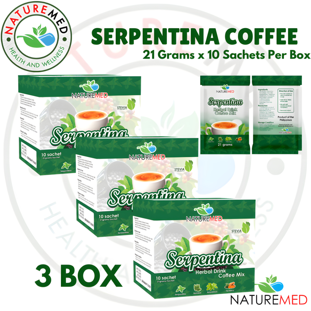 SERPENTINA COFFEE NatureMed (3 BOX) 21 Grams per Sachet / 10 Sachet per ...