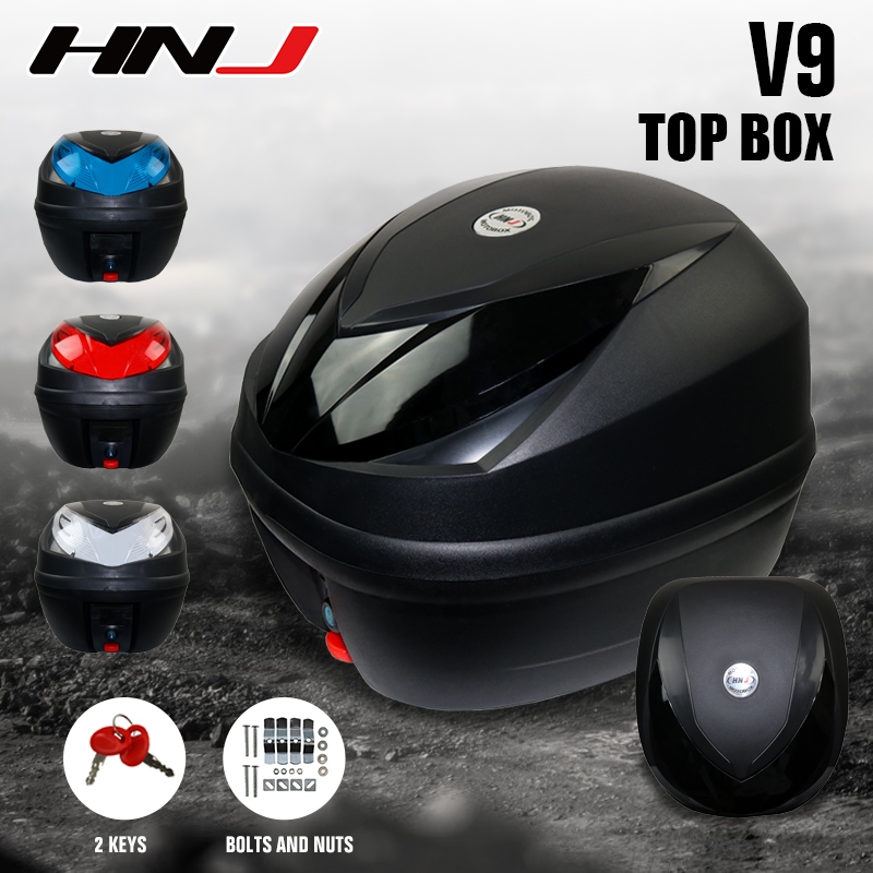 HNJ Motorcycle Top Box Hard Plastic Motor Top Box 30 Liters For ...