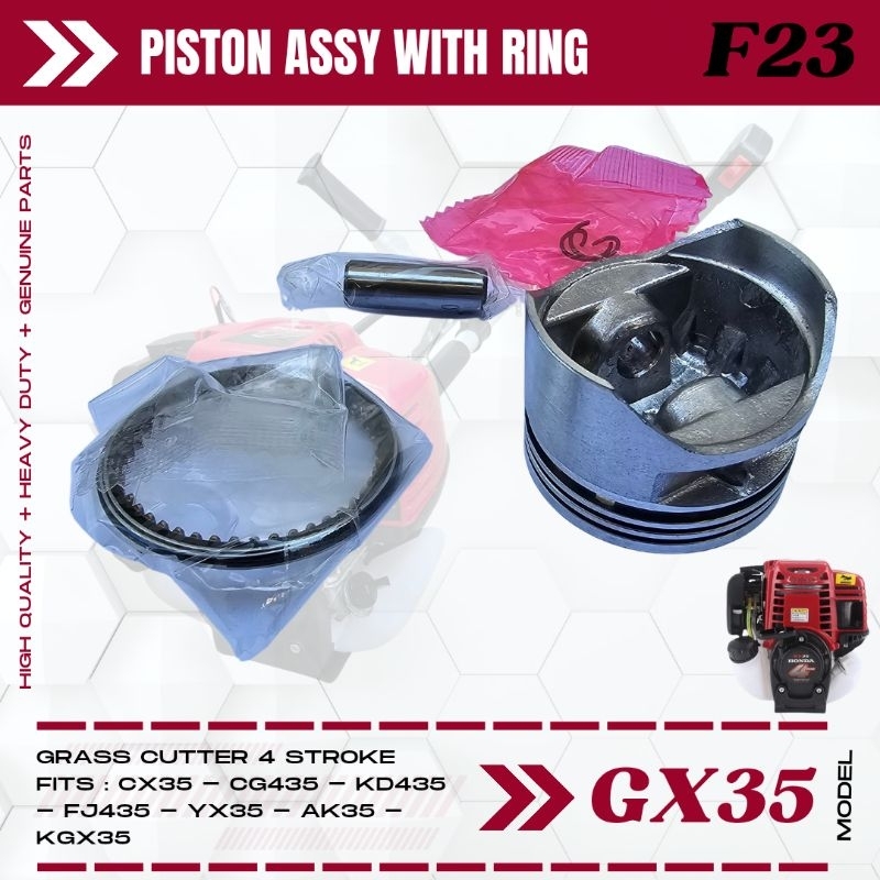 Piston Assy Honda Gx35 With Piston Ring 4 Stroke Grass Cutter | Shopee ...