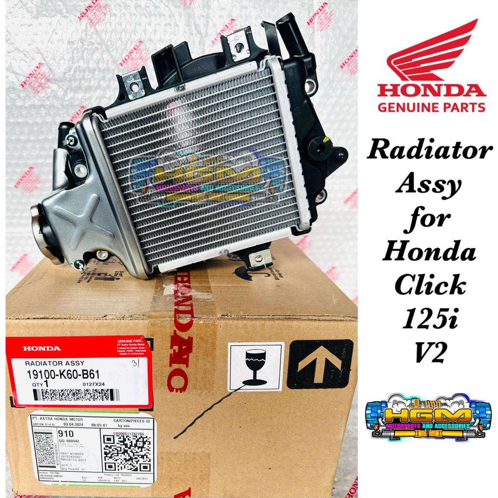 RADIATOR ASSY FOR HONDA CLICK 125i V2/V3 | HONDA GENUINE PARTS | 19100 ...