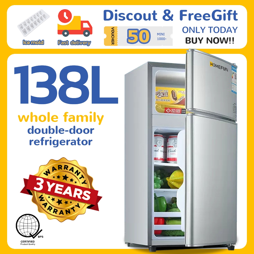HOMEFUN mondial freezer No Frost refregerator 4.8Cu ft 145L Two Door ...