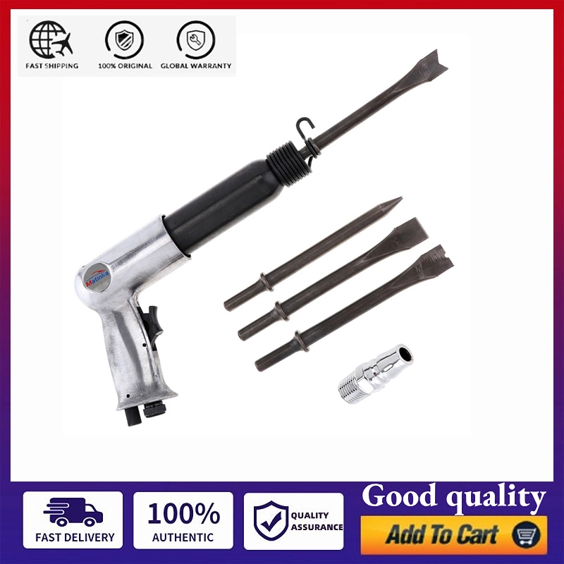 190mm Mini Air Shovel Gun with 4 Chisels Pneumatic Pistol Gas Hammer ...