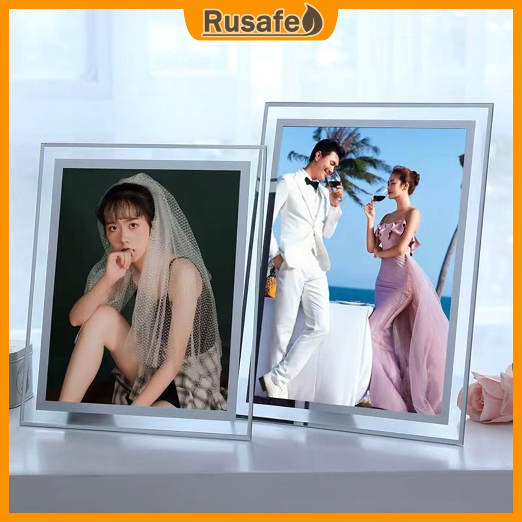 Glass Picture Frame Transparent Photo Frame Multi-purpose File ...