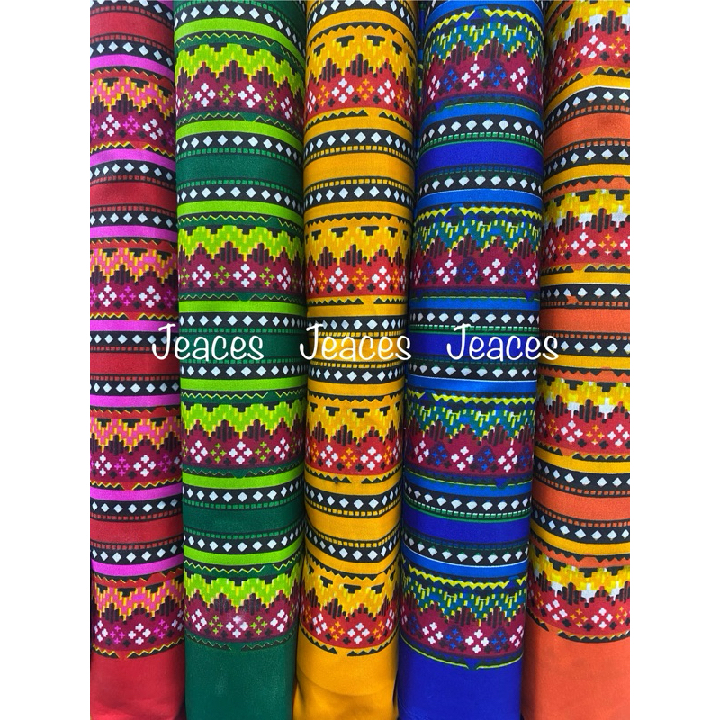 JEACES Chinese Cotton TRIBAL/ETHNIC #25 (36" width) TELA PER YARD ...