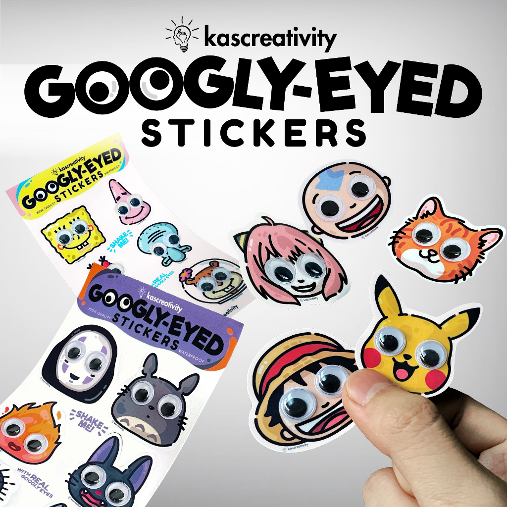 Googly-Eyed Stickers by kascreativity Googly Eyes Moving Eyes | Shopee ...