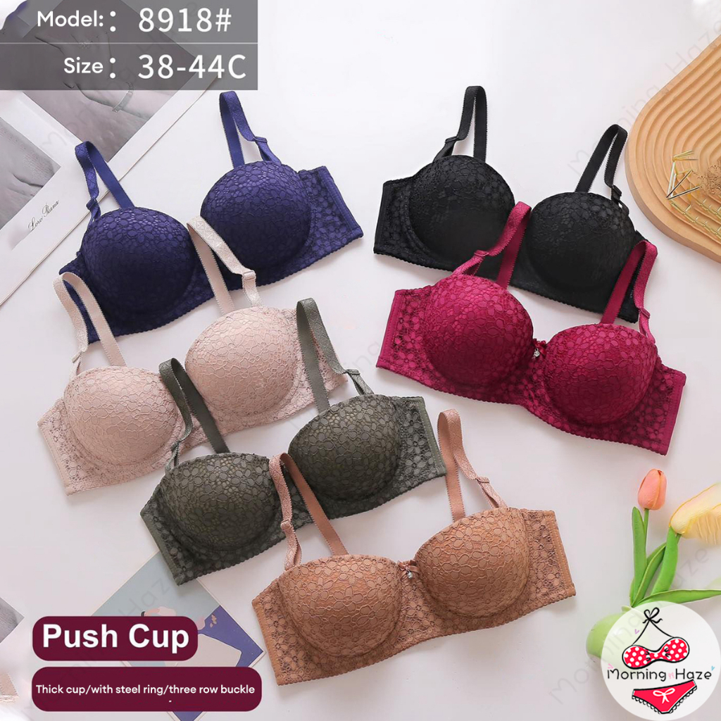 Women's lace with steel hoop C-cup bra underwear 8918 | Shopee Philippines