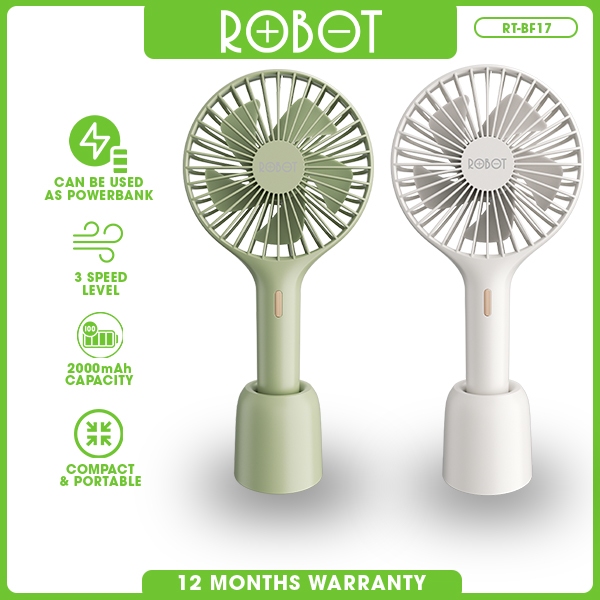 ROBOT BF17 Fan USB Fan Rechargeable Portable Fan Electric Fan Handheld ...