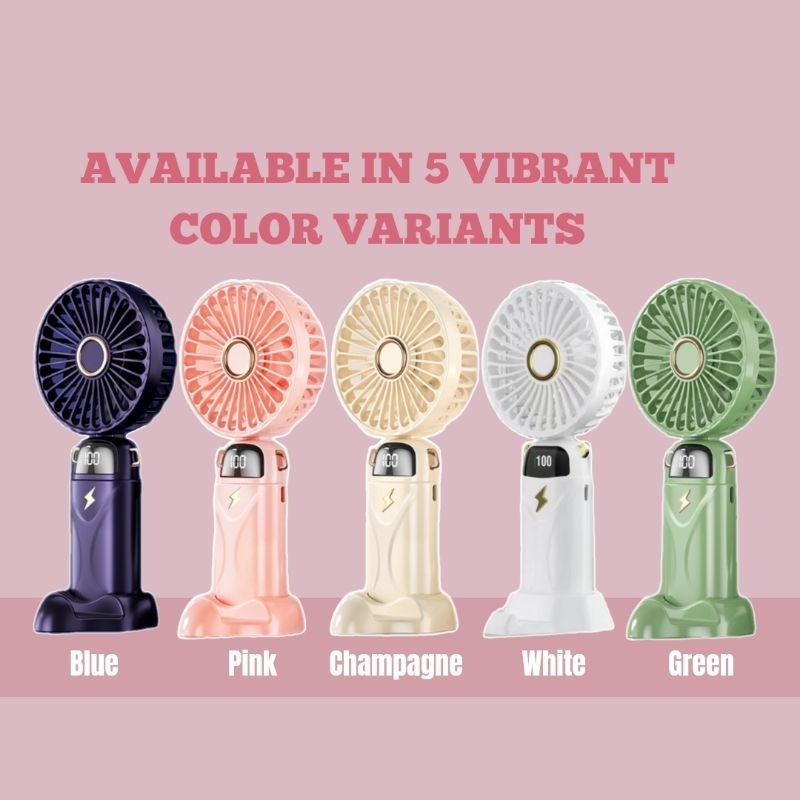 6000MAH Portable Rechargeable Mini Fan Handheld Cooling Fan | Shopee ...