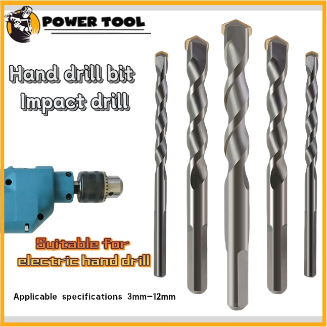 POWER Hand drill triangle drill tungsten steel impact drill cement ...