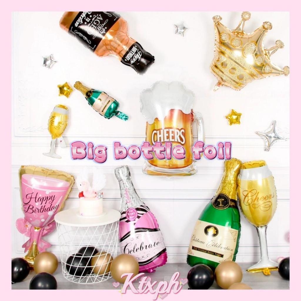 36" bottle big foil balloon beer mug champagne whisky for birthday ...