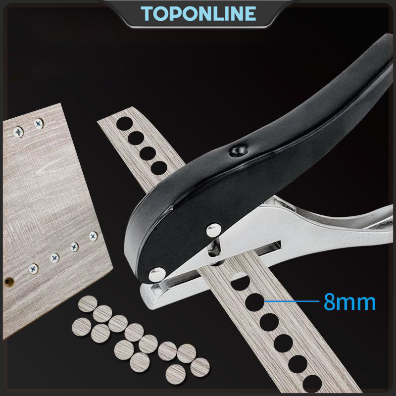 8mm Hole Edge Banding Punching Plier Woodworking Screw Hole Cover ...