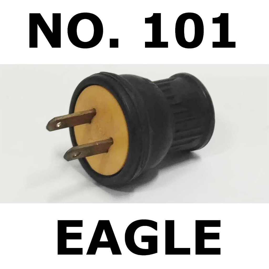 ORIGINAL EAGLE RUBBER MALE PLUG 15A 250V HEAVY DUTY MODEL NO. 101 ...