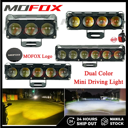 MOFOX P3 Super Bright Mini Driving Light 80W Dual Color High/Low ...