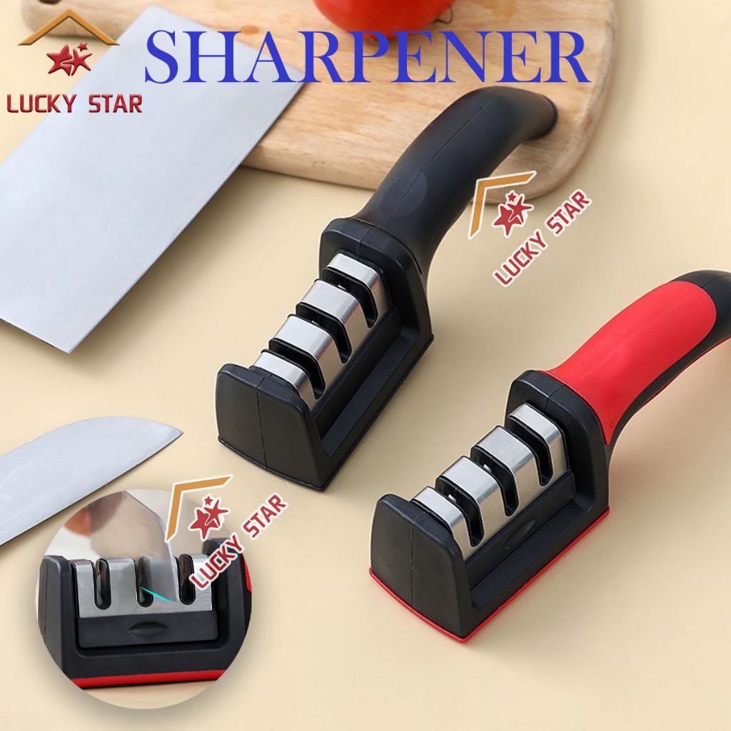 Professional 3-Stage/4-Stage Knife Sharpener Manual Kitchen Knife ...